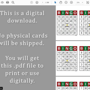 500 Red and Green Bingo Cards, 1, 2, and 4 per Page, Pdf Download ...