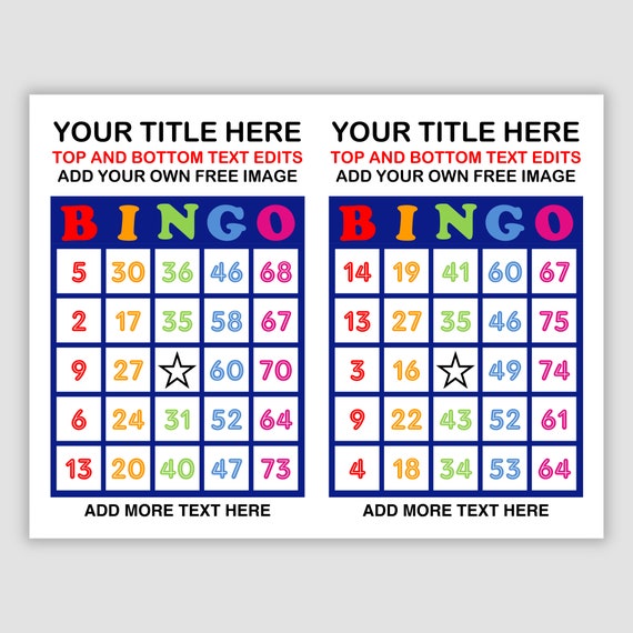 Bingo Card Custom Generator at Deborah Wong blog