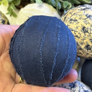 9 Handmade Fabric Rag Balls Primitive Bowl Filler Farmhouse Homespun ...