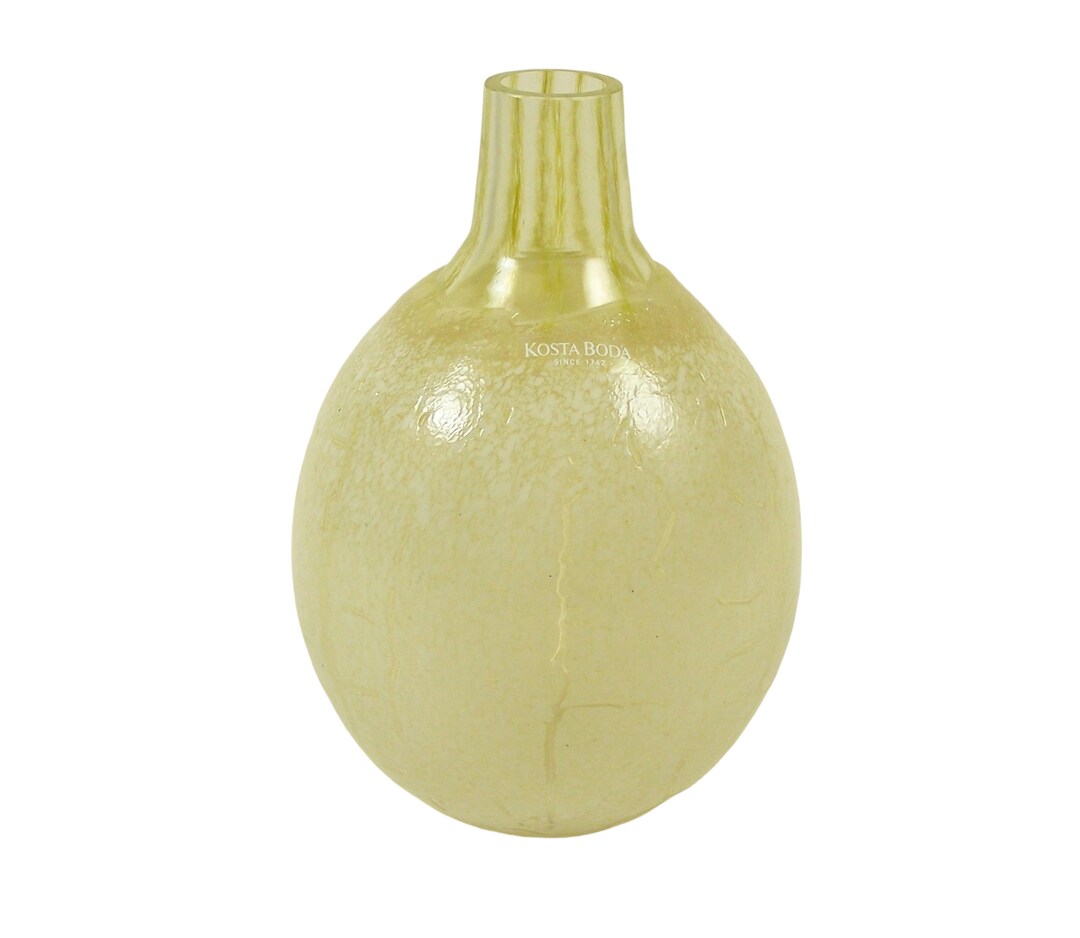 Vintage Kosta Boda Vase Gunnel Sahlin Winter Garden Yellow Squash 5 1/2 ...