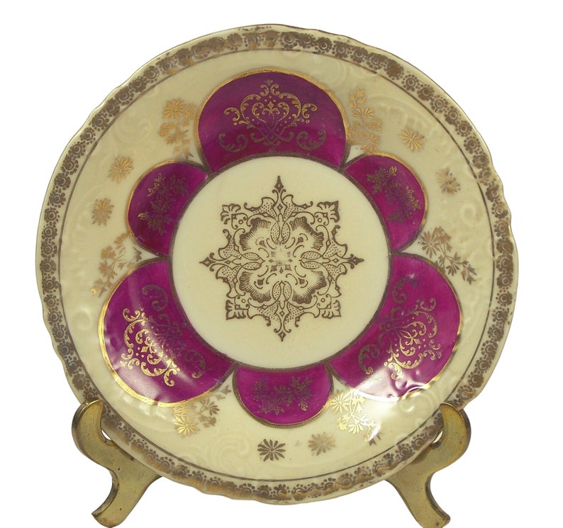 Austria Beehive Personal Teapot & Underplate Red Gold Cream - Etsy