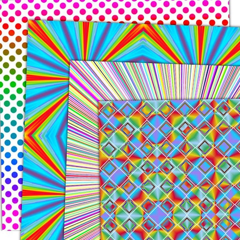Digital Paper - "crayon Box", VOL 2: Some CU OK, Vibrant Colors ...