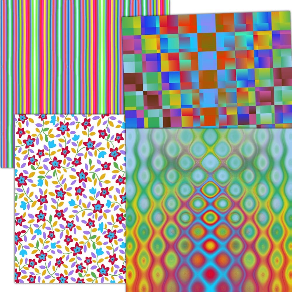 Digital Paper - "crayon Box", Some CU OK, Vibrant Colors, Rainbow ...