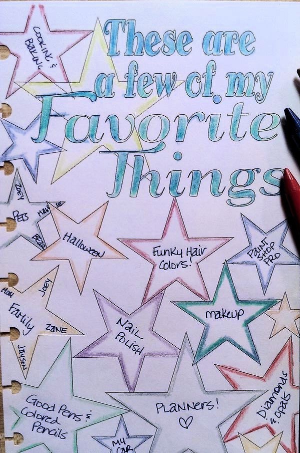 A5 Printable Planner Coloring Journal Page - New Year, Favorite Things ...