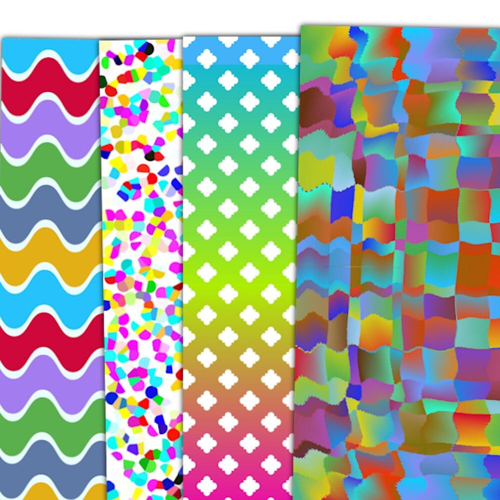 Digital Paper - "crayon Box", VOL 2: Some CU OK, Vibrant Colors ...