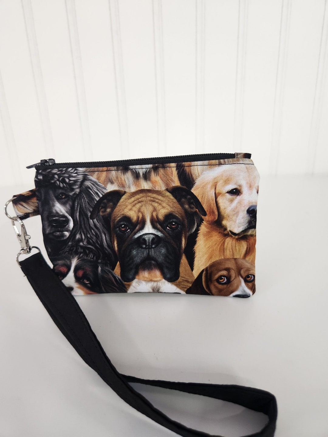 Boxer Dog, Zip Coin Purse, Perfect Small Gift, Wristlet Strap, Made in ...