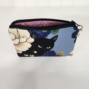 Fabric Coin Purse, Tropical Black Cat, Free Shipping, Made in Ohio - Etsy