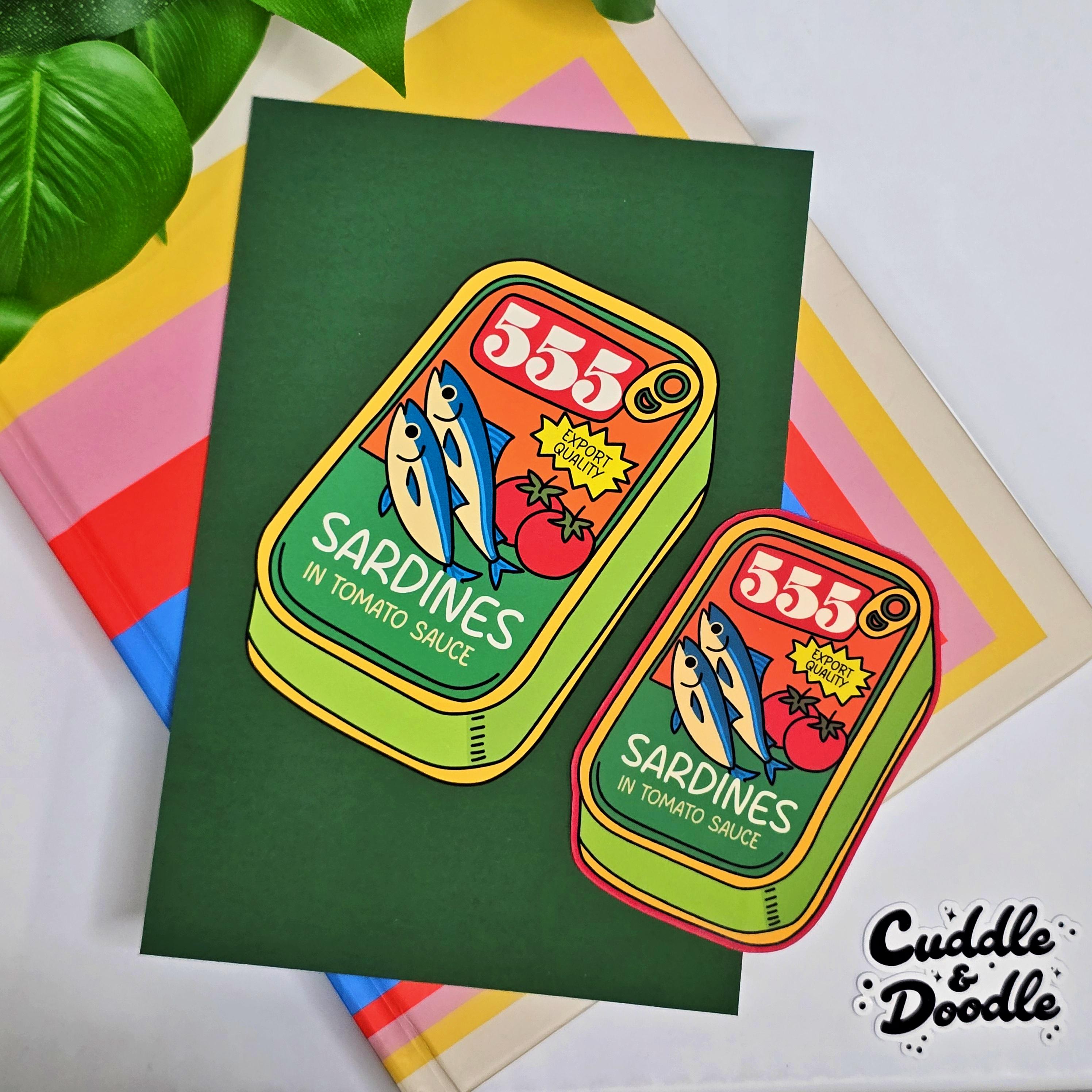 555 Sardines Sticker: Filipino Food, Kawaii Pinoy Vinyl Decal - Etsy