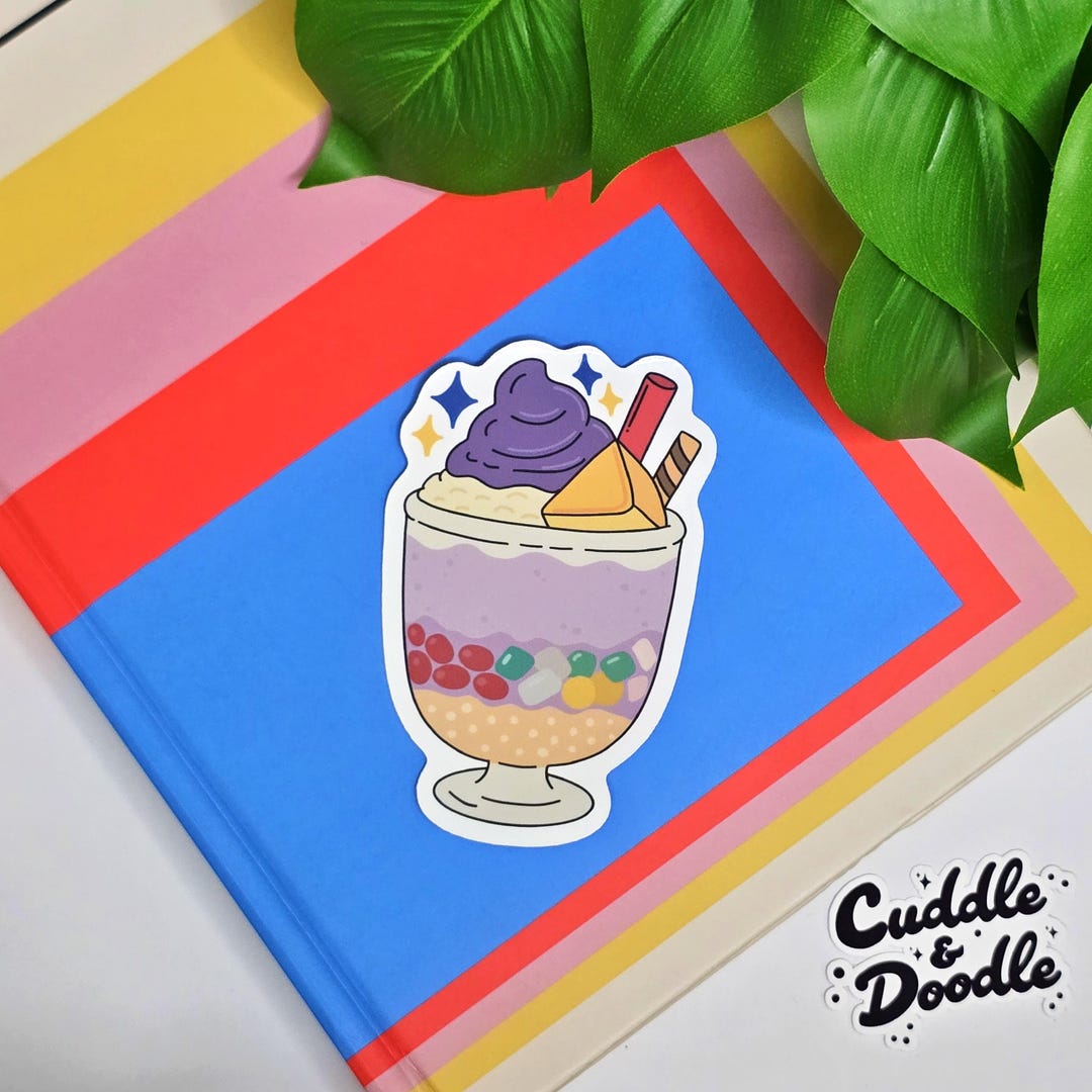 Filipino Halo-halo Sticker – Cute Kawaii Pinoy Dessert Vinyl Sticker ...