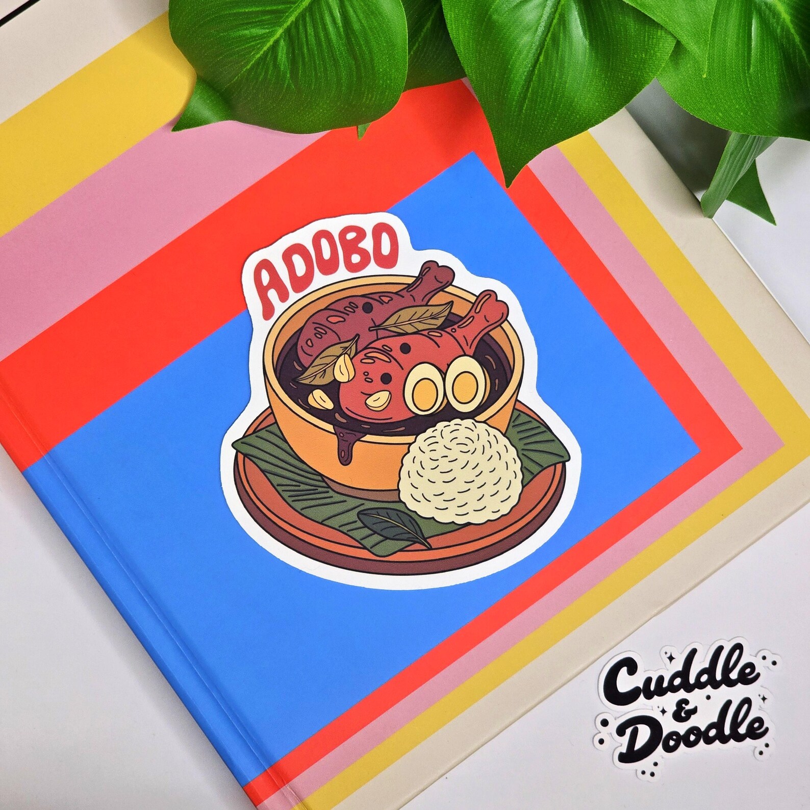 Adobo Filipino Food Sticker – Cute Pinoy Dish Vinyl Sticker | Kawaii ...