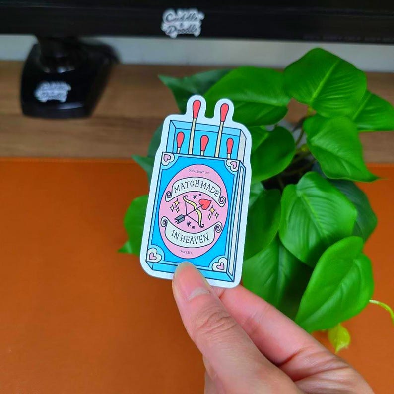 Match Made in Heaven Sticker: Vintage Matchbox Vinyl Decal - Etsy