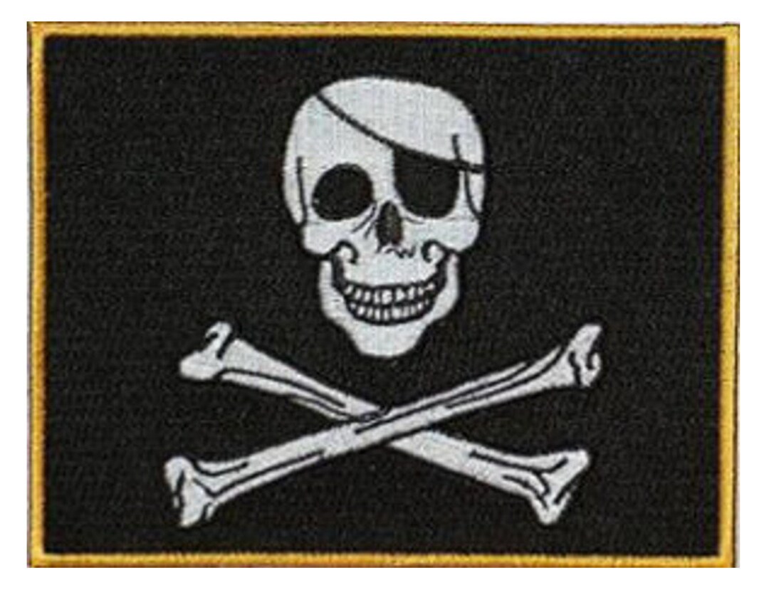 Jolly Roger Embroidered Patch 13cm X 10cm 5 X 4 - Etsy UK