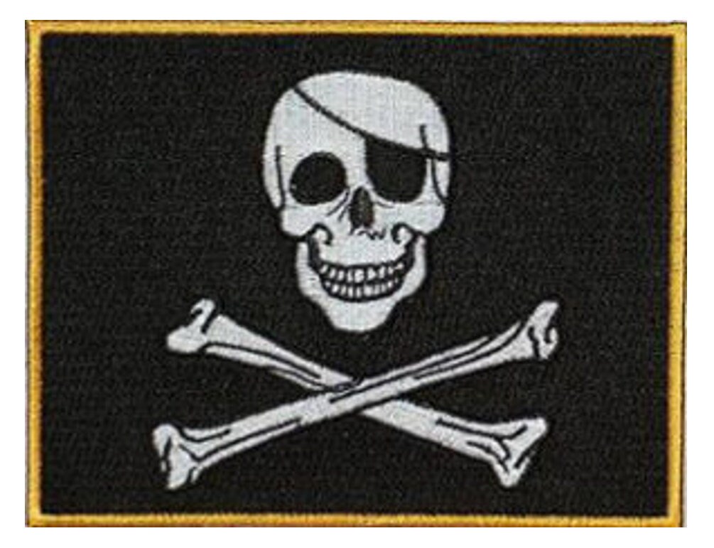 Jolly Roger Embroidered Patch 13cm X 10cm 5 X 4 - Etsy UK