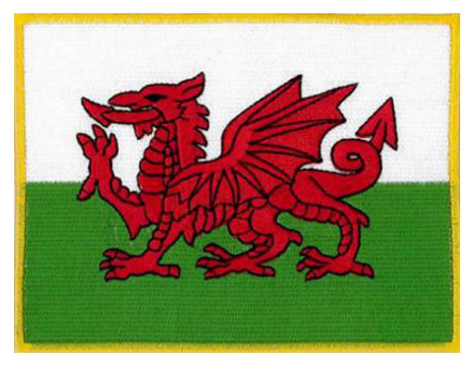 Wales Flag Embroidered Patch 13cm X 10cm - Etsy