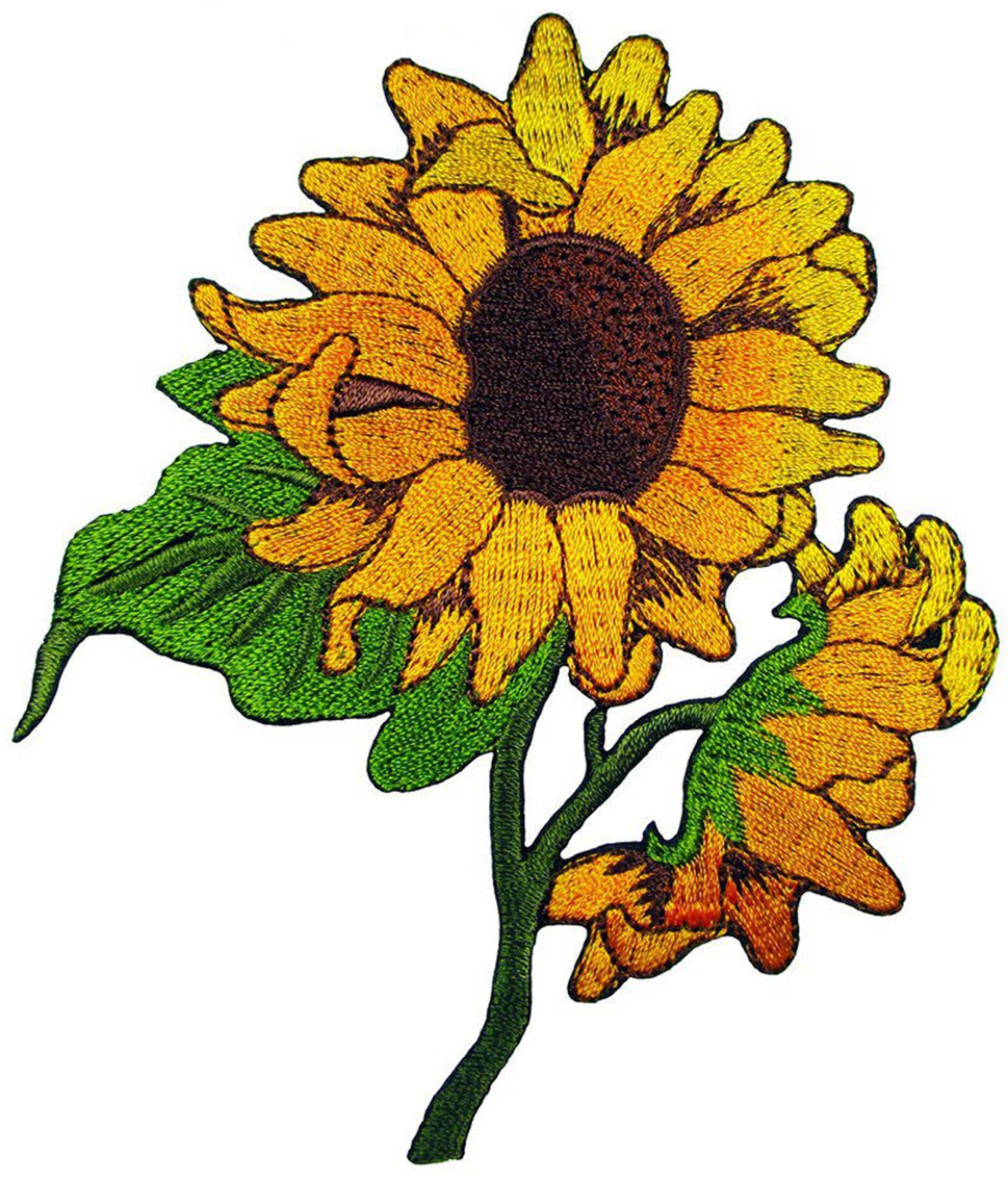 Sunflower Embroidered Patch 10cm X 8.5cm | Etsy