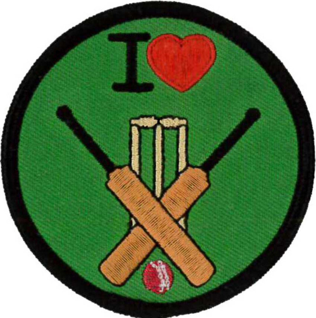 I Love Cricket Embroidered Patch 7.5cm Dia - Etsy