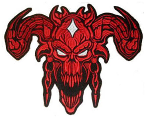 Devil Red Back Embroidered Patch 12 x 9 1/4 inch 30cm x | Etsy