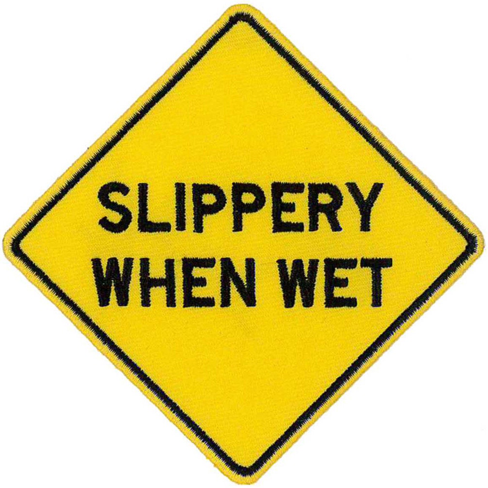 Slippery When Wet Embroidered Patch 7cm X 7cm - Etsy