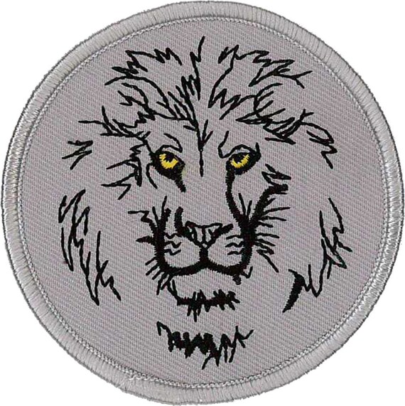 Lion Embroidered Patch 7.5cm Dia | Etsy