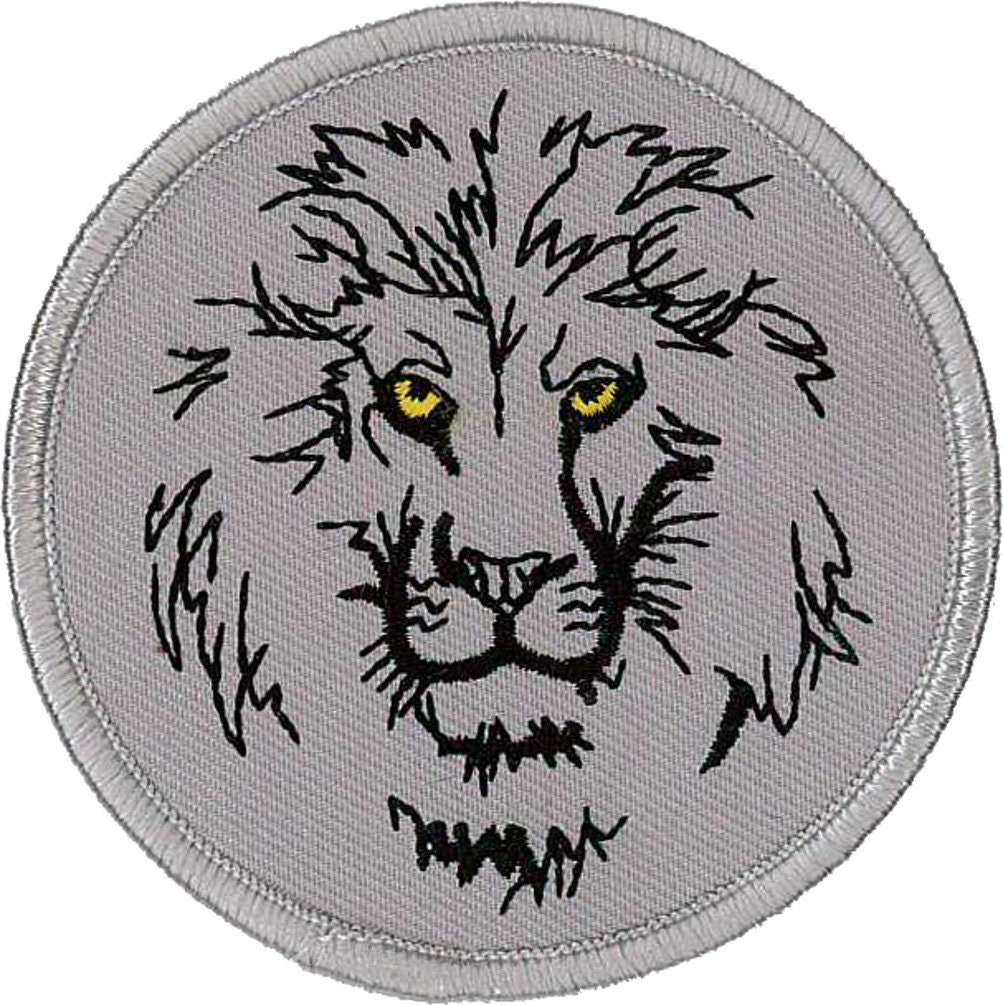 Lion Embroidered Patch 7.5cm Dia | Etsy