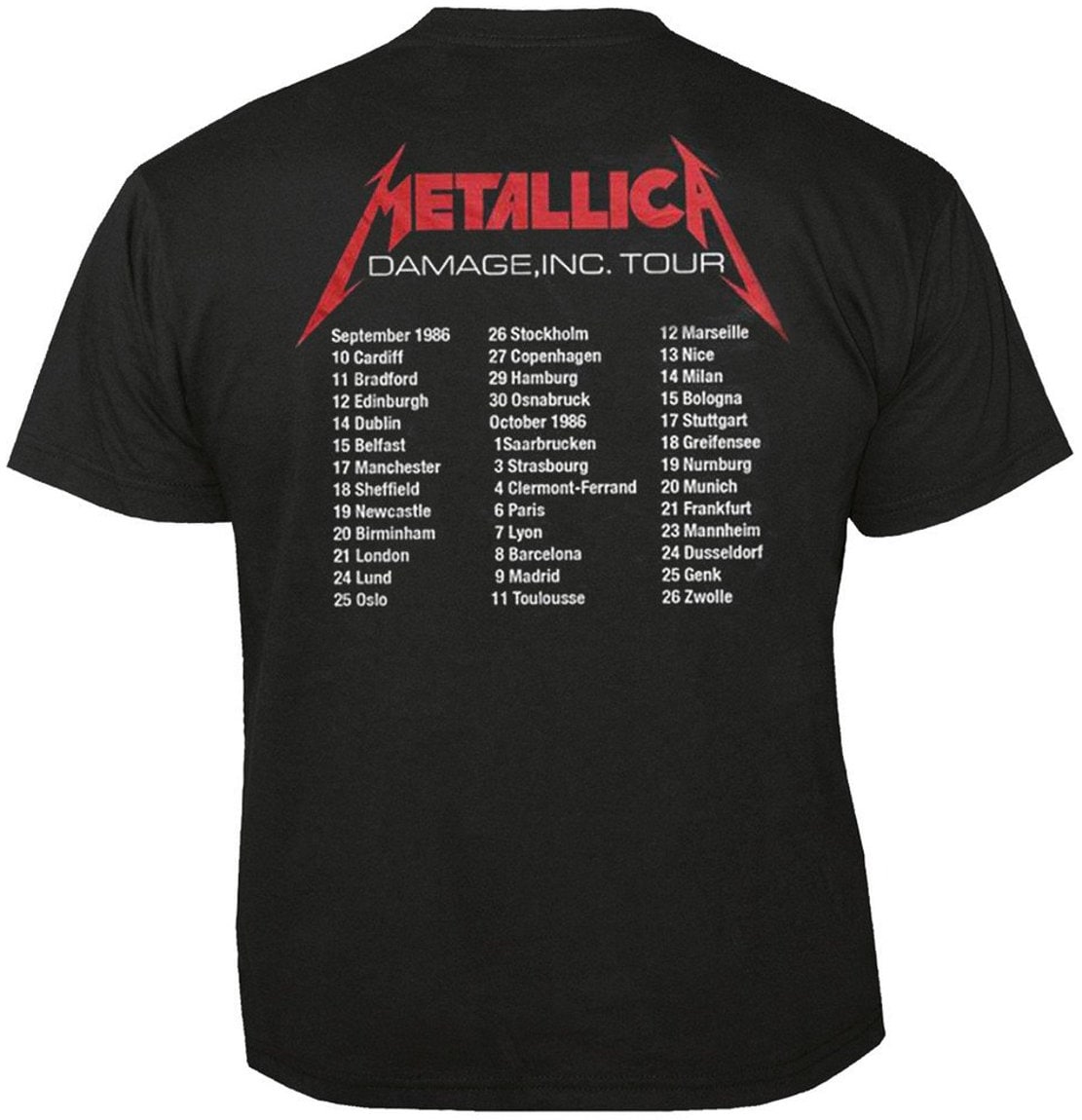 Metallica Tour 1986
