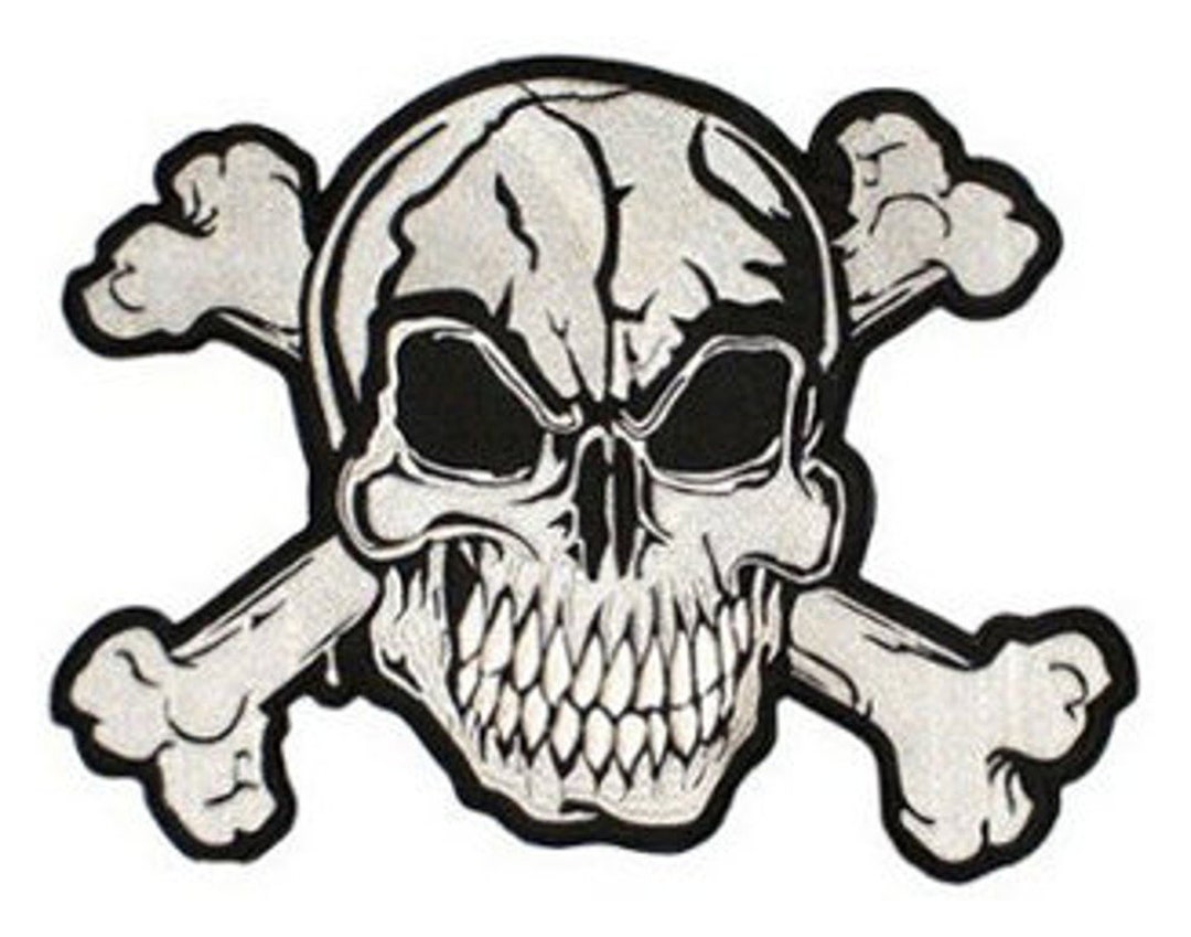 Skull and Bones Patch 32cm X 26cm - Etsy UK
