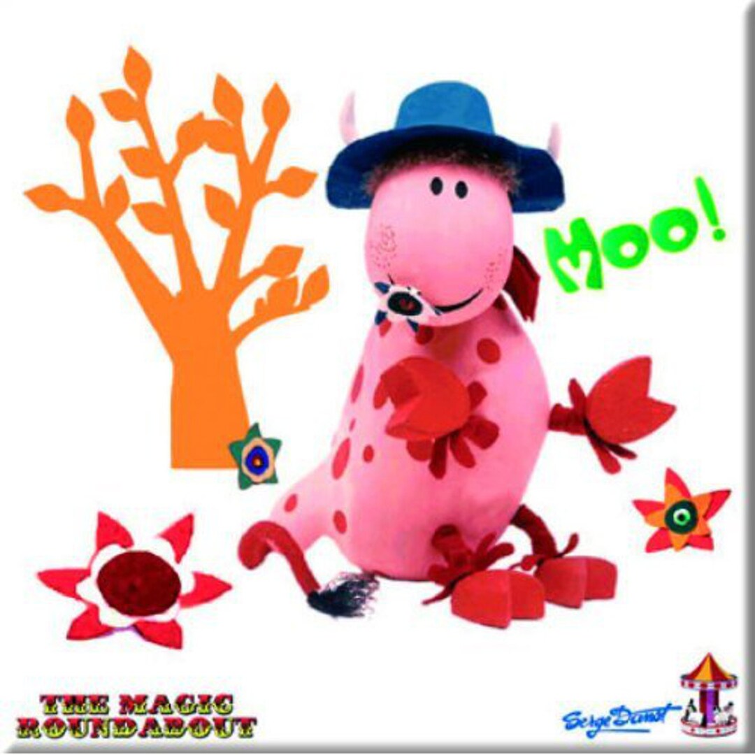 Magic Roundabout Fridge Magnet : Ermintrude 7.5cm X 7.5cm - Etsy