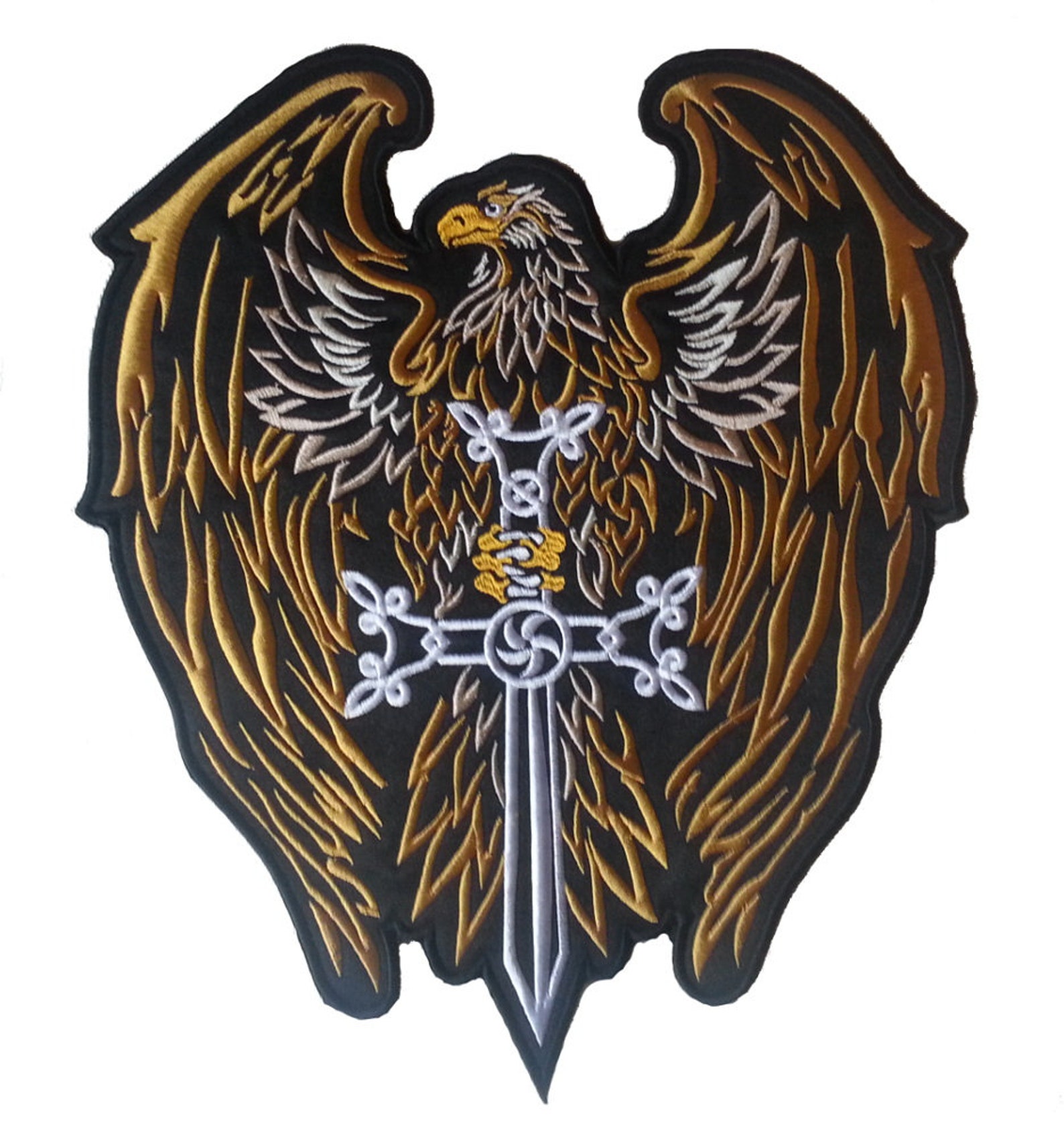 Eagle Sword Embroidered Back Patch 25cm X 30cm - Etsy