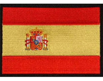 SPAIN FLAG PATCH Iron-on Embroidered Applique Top Quality - Etsy