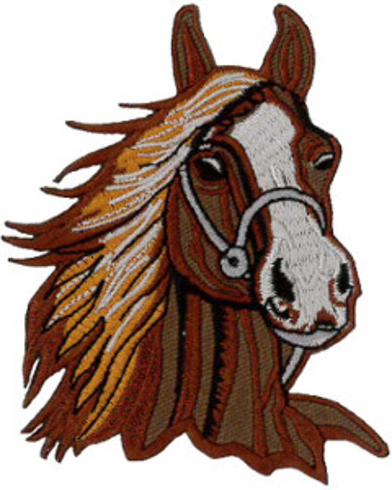 Horse brown Embroidered Patch 8cm X 9.5cm | Etsy