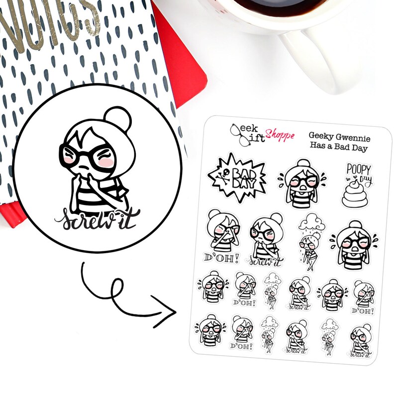 Bad Day Stickers - Etsy