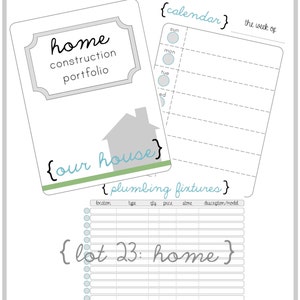 Home Construction Organizer Kit Create a House Construction | Etsy