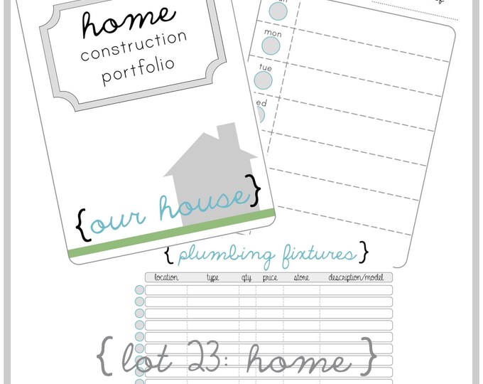 Home Construction Organizer Kit - Create a House Construction Binder ...