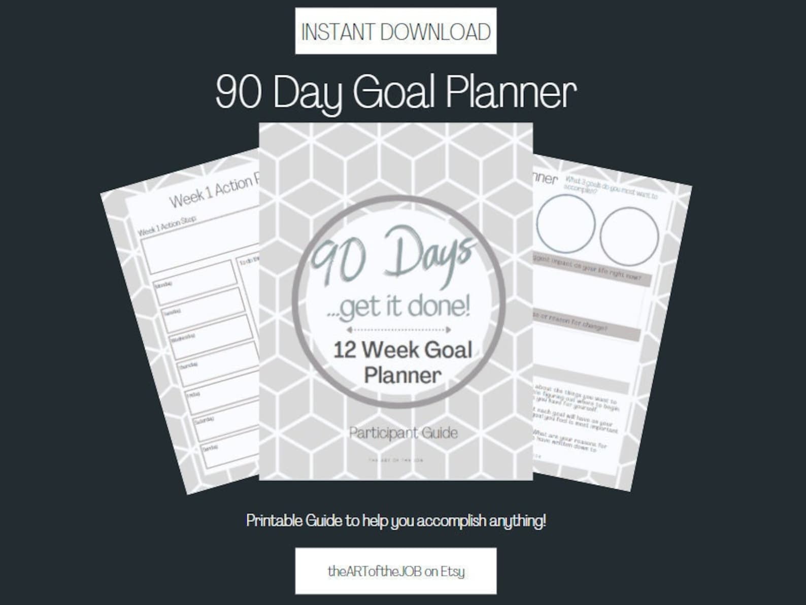 90 Day Complete Goal Planner Guide Digital Download - Etsy