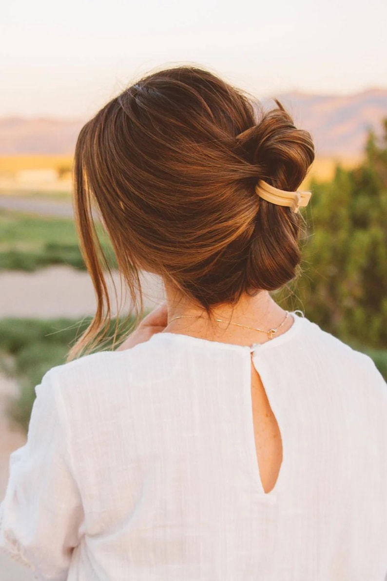 Ponytail Claw Clip, Mini French Twist Hair Clip for Updos, Buns ...