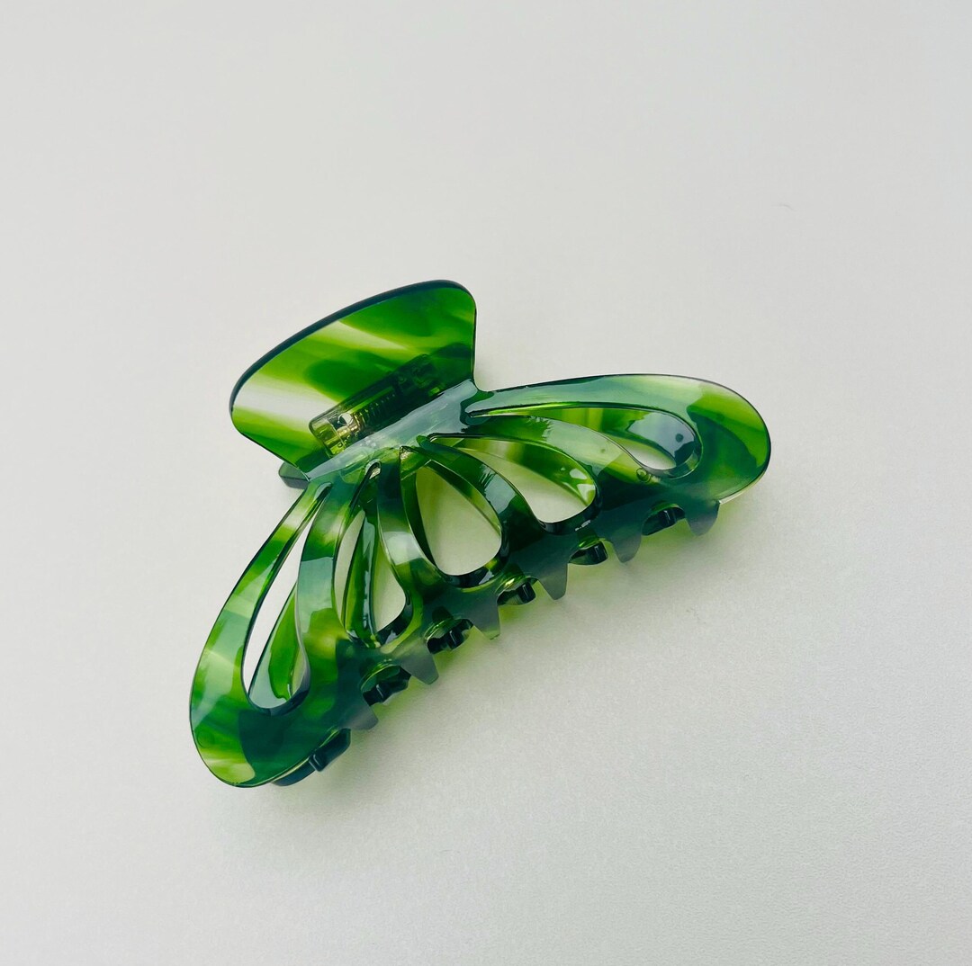 Jade Hair Claw, Butterly Hair Clip, Acetate Claw Clip Accessory, Strong ...