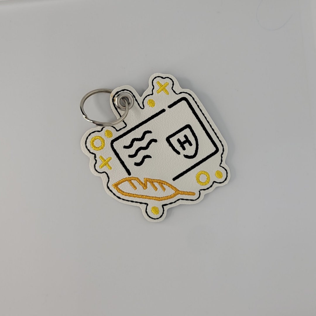 Inspired Potter Letter Doodle Keychain - Magical Embroidered Vinyl Fob ...
