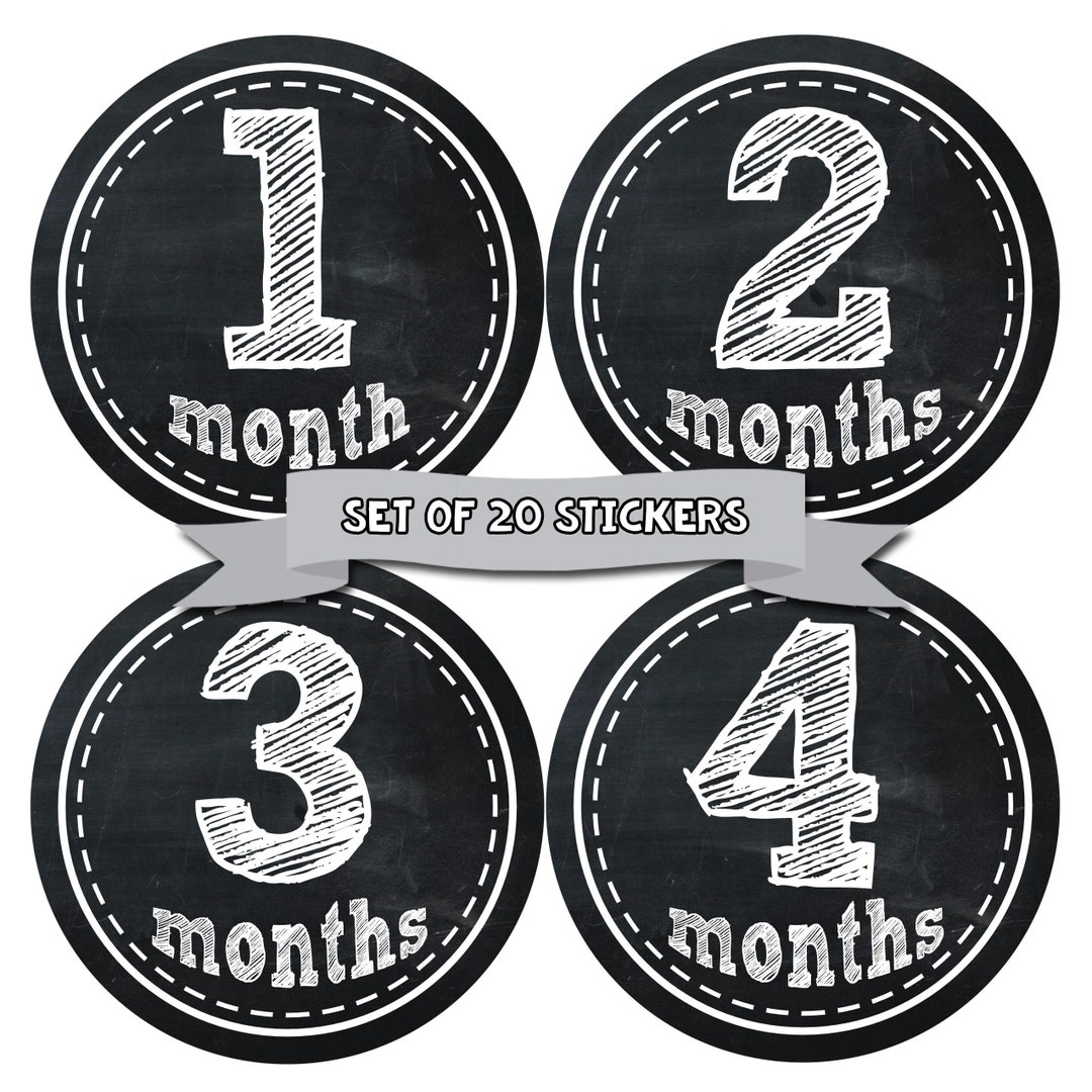 Month Stickers for Baby Baby Monthly Stickers Baby Month - Etsy