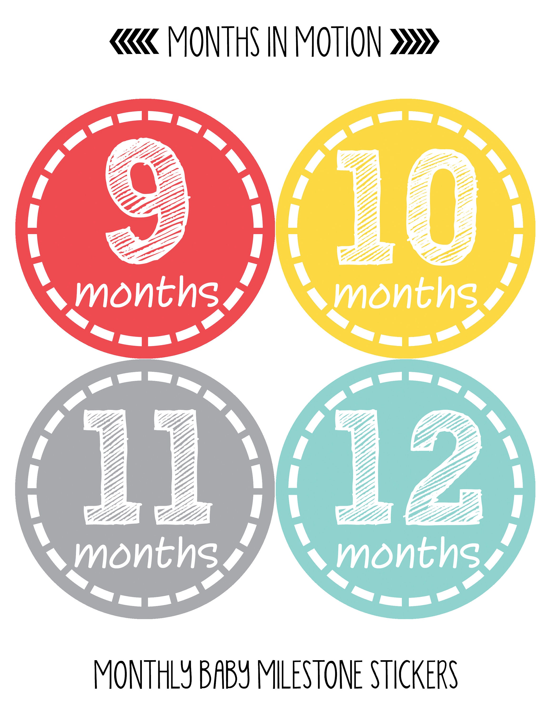 Baby Month Stickers Baby Boy Gift Milestone Stickers - Etsy