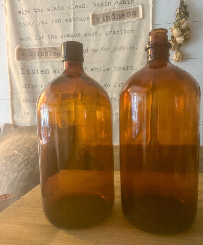 Vintage Amber Bottle - Etsy