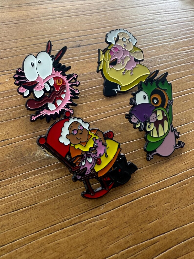 Courage the Cowardly Dog Enamel Pin: Muriel, Ugabooa Mask - Etsy