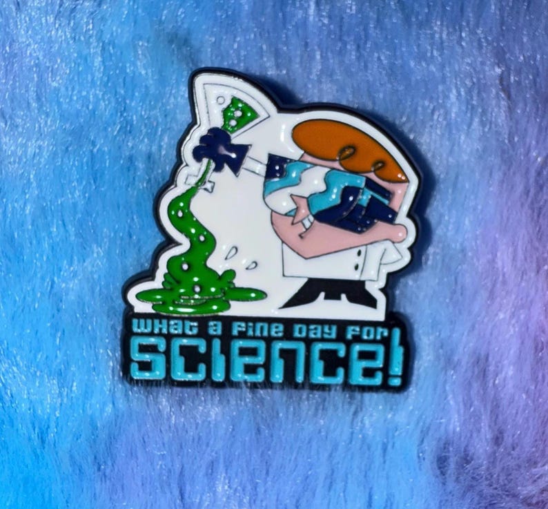Dexter Inspired Enamel Pins – 90s Cartoon Scientist Hard Lapel ...