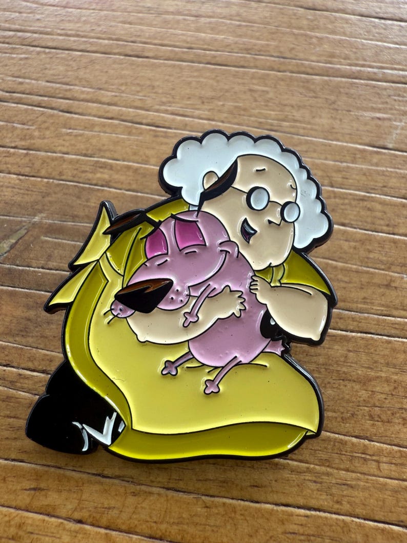Courage the Cowardly Dog Enamel Pin: Muriel, Ugabooa Mask - Etsy