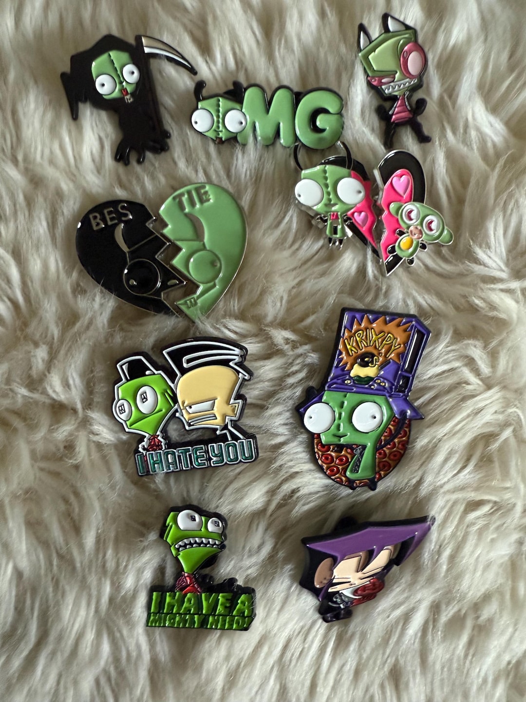 Invader Zim Nostalgic Pins and Matching BFF Pins. Free Shipping - Etsy