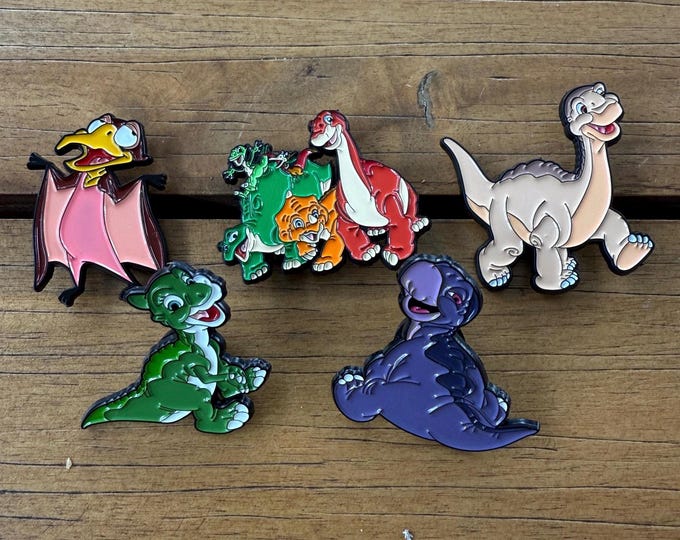 80s 90s Littlefoot Dinosaur Cute Kawaii Enamel Pin Nostalgia Childhood ...