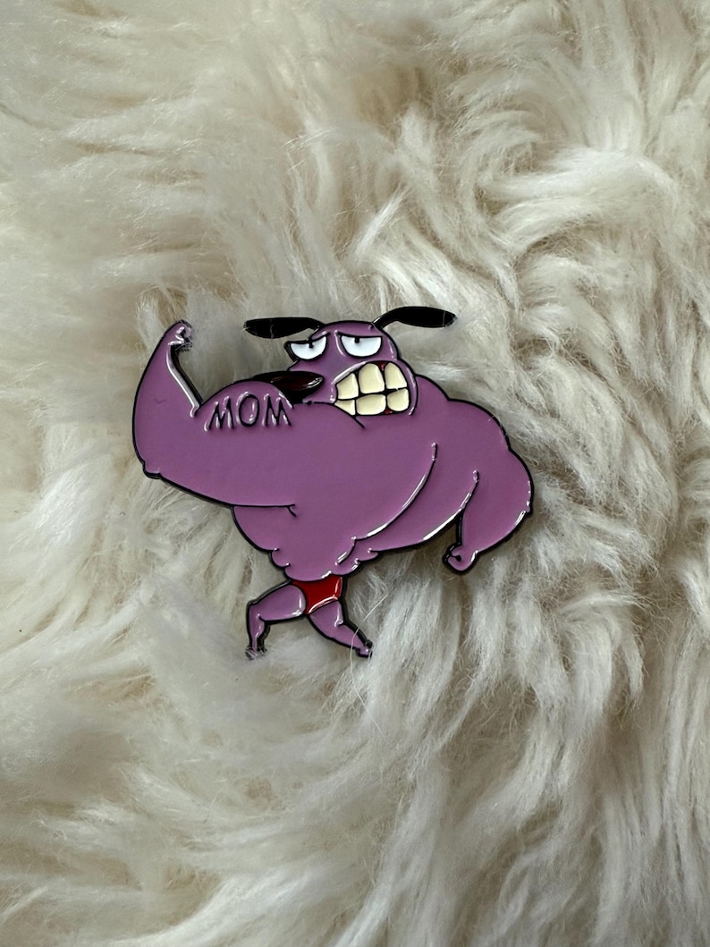 Courage the Cowardly Dog Enamel Pin: Collectible Fan Art - Etsy