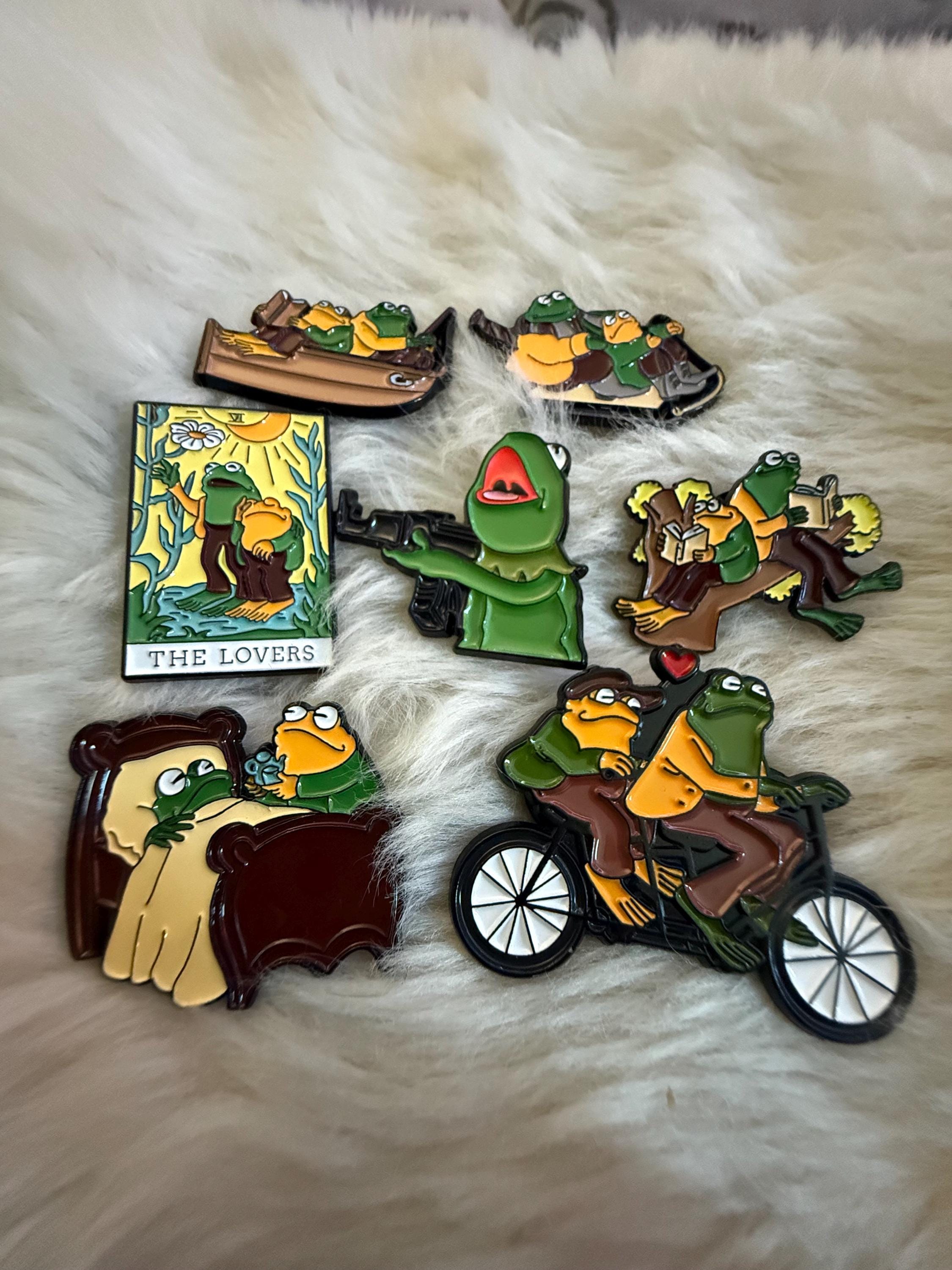 Frog and Toad Enamel Pins: Collectible Fan Art - Etsy