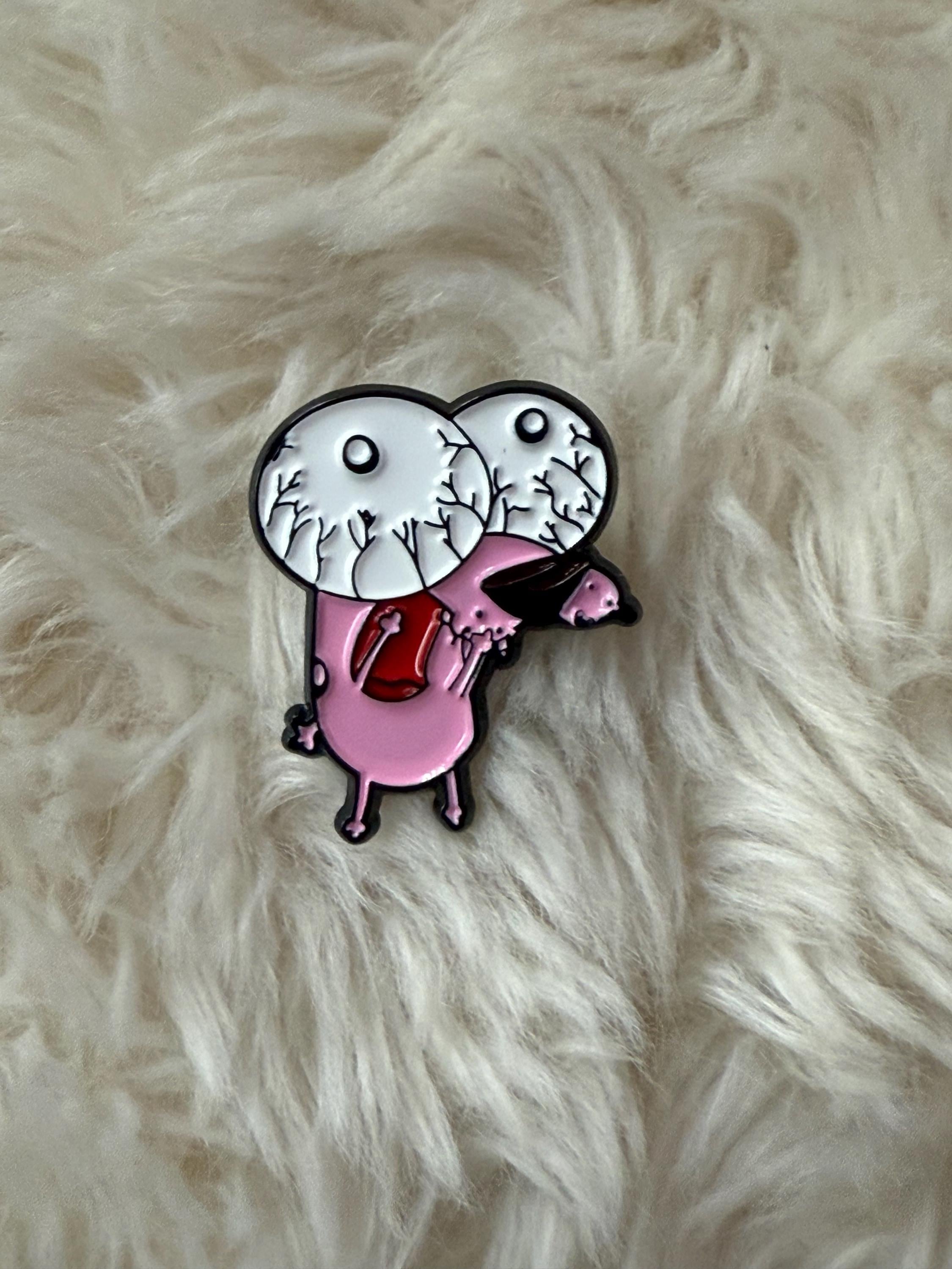 Courage the Cowardly Dog Enamel Pin: Collectible Fan Art - Etsy