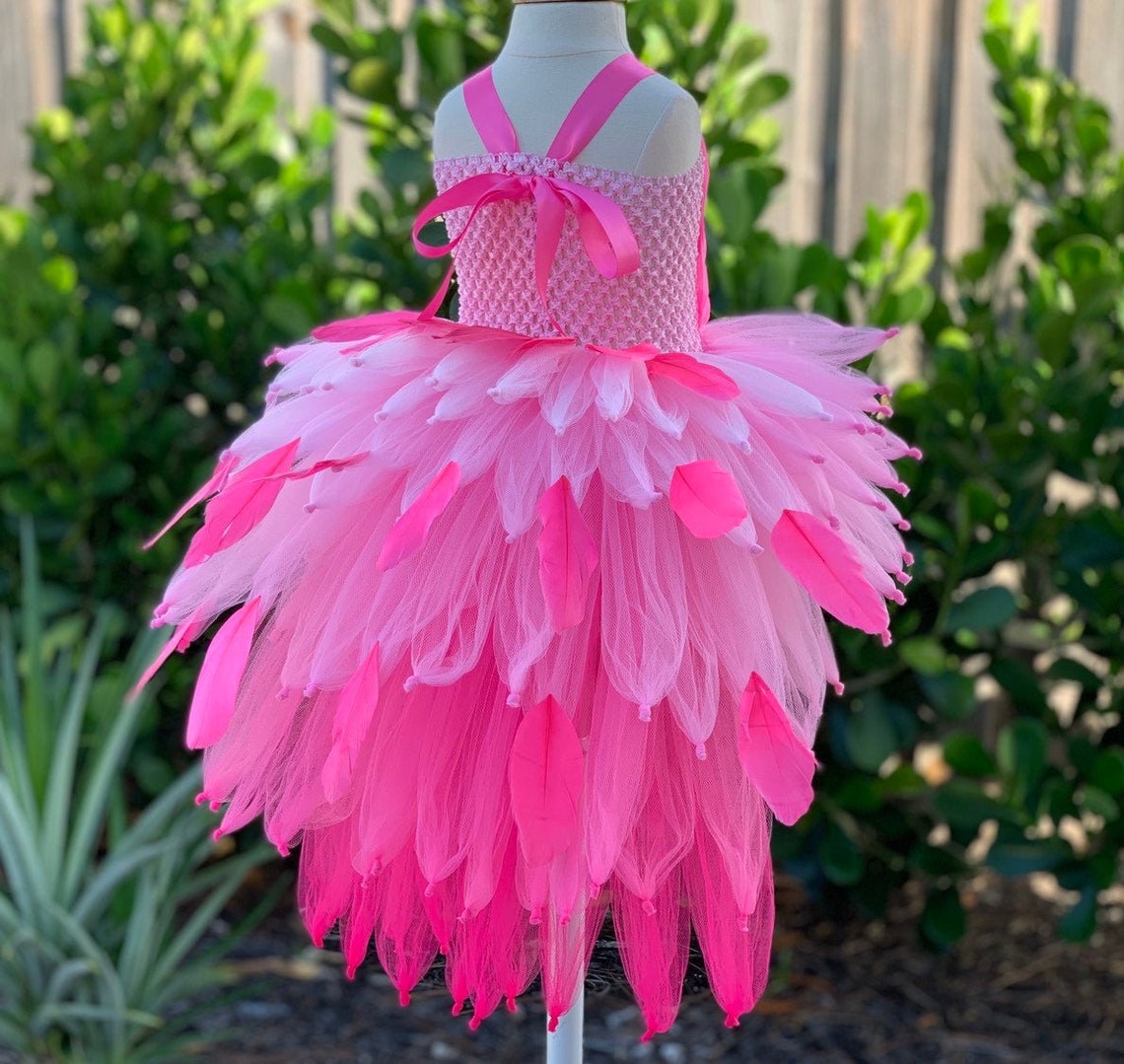 Flamingo Dress, Bird Costume, Pink Feather Dress, Flamingo Costume ...