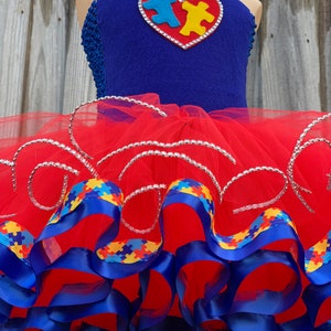 Autism Awareness Dress, Autism Awareness Tutu Dress, Puzzle Piece Dress ...